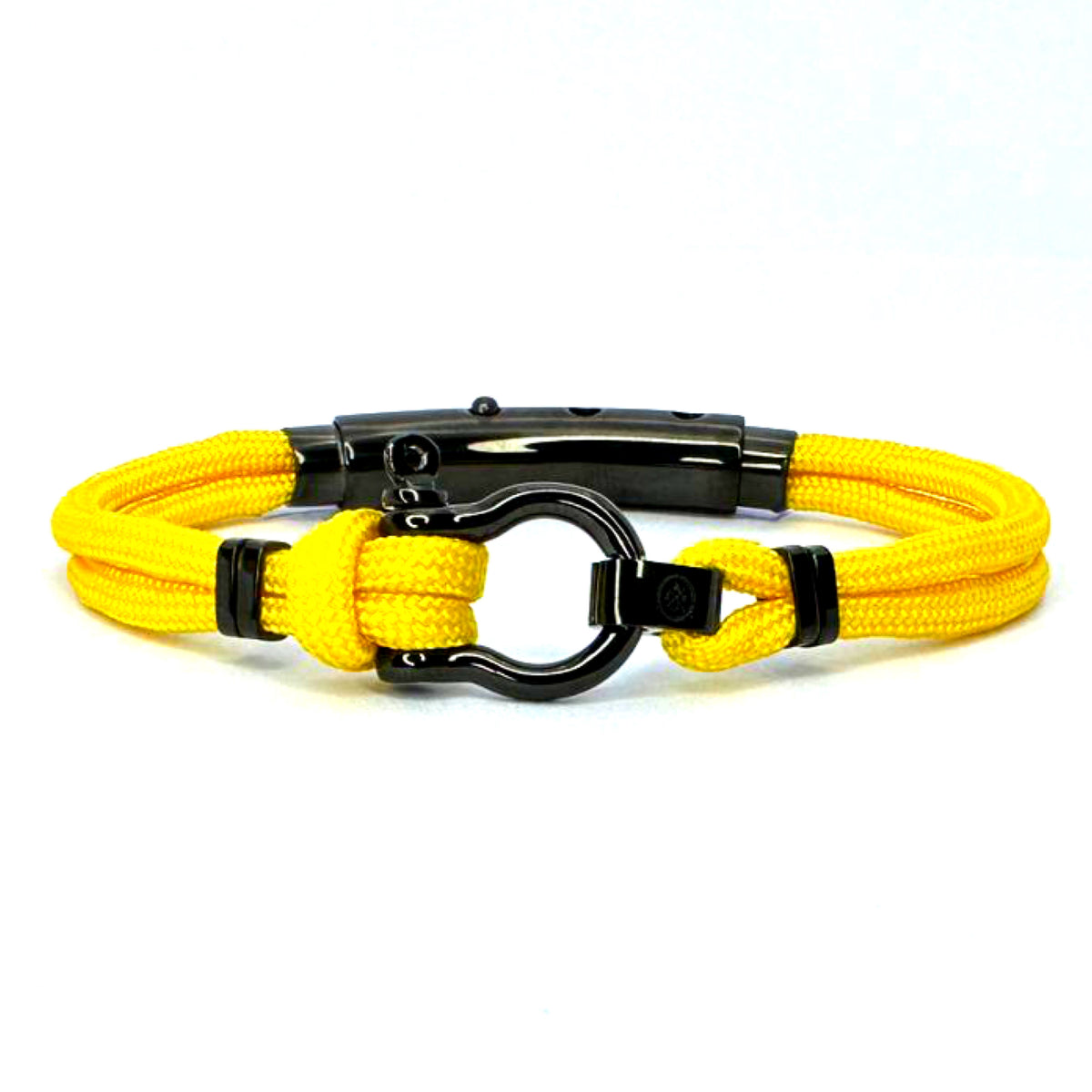 Double Cord SS Shackle W Knot Yellow / Black – Seaknots